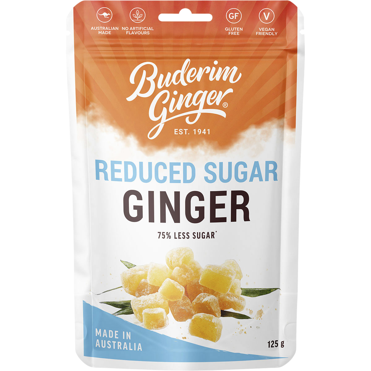 Reduced Sugar Ginger 75% Less Sugar – Wallaby Wellness