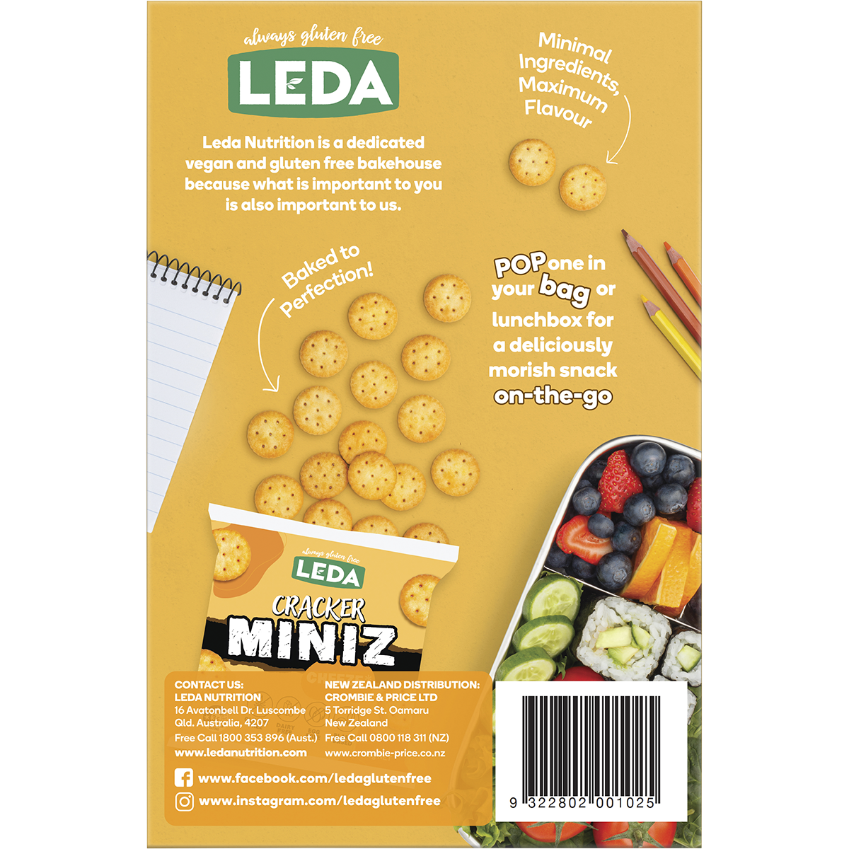 Leda Cracker Miniz Cheeze Multi 6 Pack | Shop Leda Quality – Wallaby ...